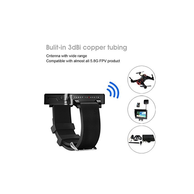 Boscam FPV Wearable Watch 2.6″ Monitor w/ 32CH 5.8GHz Receiver w ...